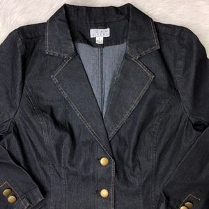 Joan Rivers | Jackets & Coats | Joan Rivers Denim Blazer With Bracelet ...